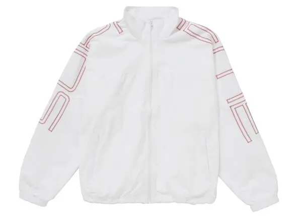 Supreme Embroidered Track Jacket - White