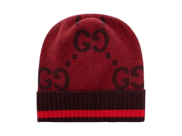 Gucci Gg Cashmere Beanie - Red