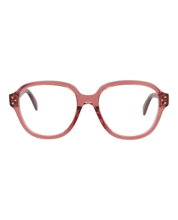 Celine Round-frame Acetate Optical Frames - Pink Pink Transparent (cl50107i/54/074)