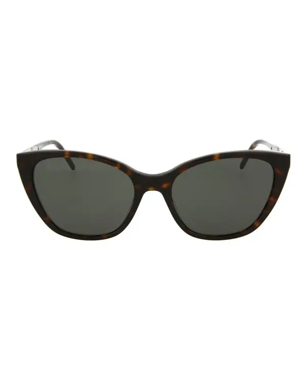 Saint Laurent Cat Eye Sunglasses - Havana Silver Grey (slm69/30009356/002)