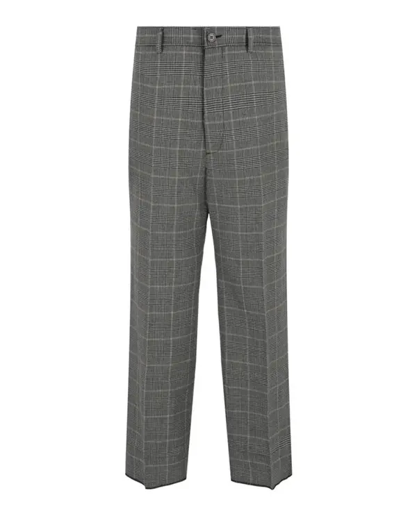Gucci Plaid Wide-leg Trousers