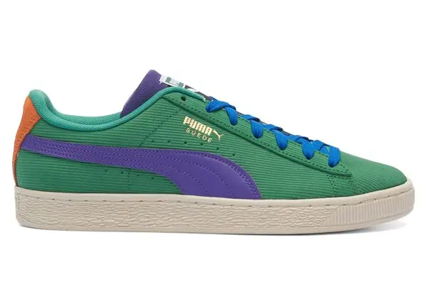 PUMA Suede Cord Sneakers - Archive Green/team Violet/rickie Orange