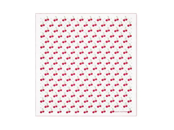 LOUIS VUITTON X Takashi Murakami Monogram Cherry Shawl - White