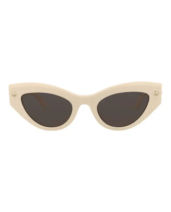 Alexander McQueen Cat Eyeframe Recycled Acetate Sunglasses - Ivory Ivory Grey (am0407s/30014338/003)