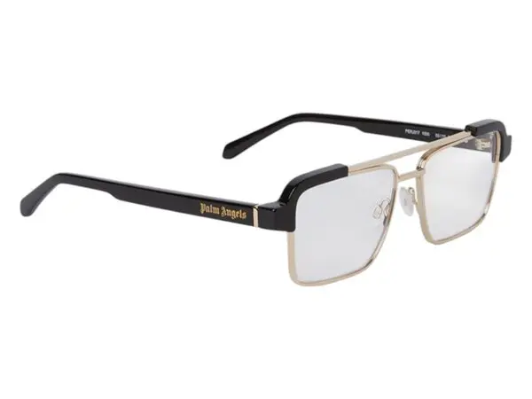 Palm Angels Style 17 Eyeglasses - Black Gold Clear Lens (perj017s25pla0011000)