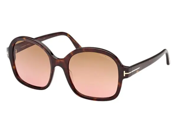 TOM FORD Oval Frame Sunglasses - Havana (ft1034 52f)