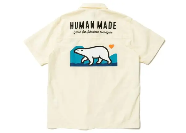 HUMAN MADE Polar Bear Camp Shirt - White