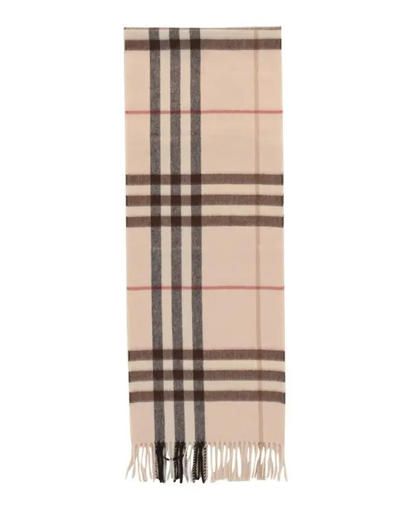 Burberry Giant Check Cashmere Scarf - Alabaster