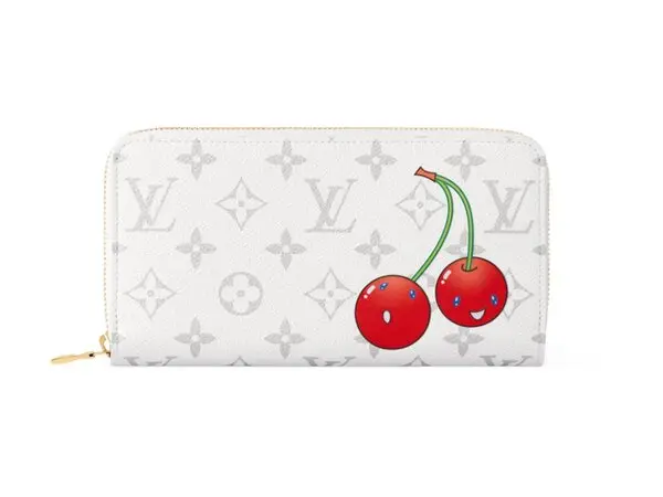 LOUIS VUITTON X Takashi Murakami Cherry Zippy Wallet - White Monogram