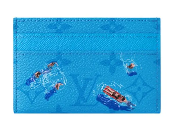 LOUIS VUITTON Pool Double Card Case Lagoonin - Pool Blue