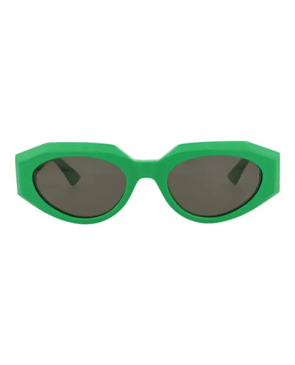Bottega Veneta Acetate Round Frame Sunglasses - Green Green Green (bv1031s/30008523/005)