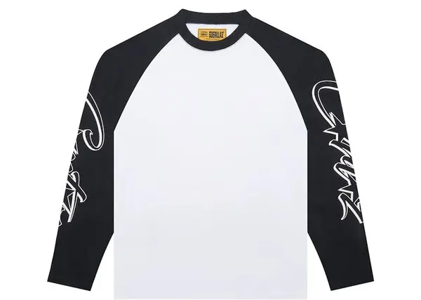 CORTEIZ Allstarz Raglan Long Sleeve Tee Shirt - White/black