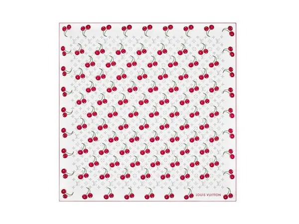 LOUIS VUITTON X Takashi Murakami Monogram Cherry Square 90 - White