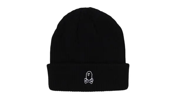 A BATHING APE Ape Crossbone Knit Cap - Black