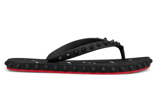 CHRISTIAN LOUBOUTIN Super Loubi Flip Donna Flat - Black