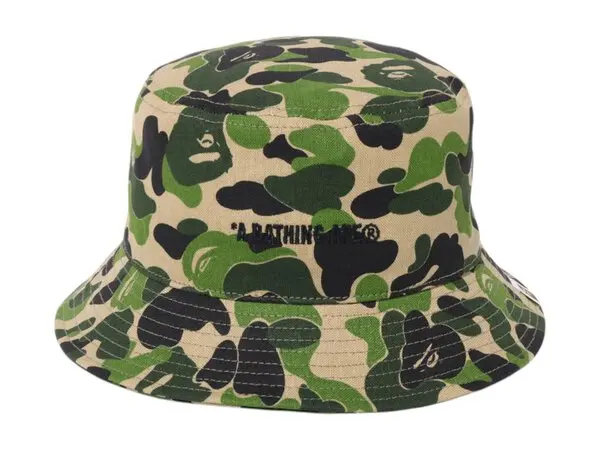A BATHING APE Abc Camo Logo Bucket Hat - Green
