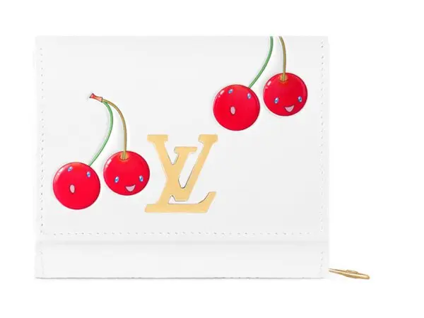 LOUIS VUITTON X Takashi Murakami Cherry Capucines Tiny Wallet - White