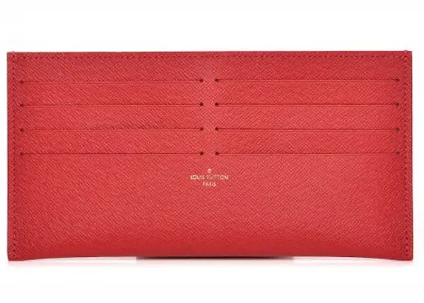 LOUIS VUITTON Pochette Felicie Card Holder Insert Red - Multicolor