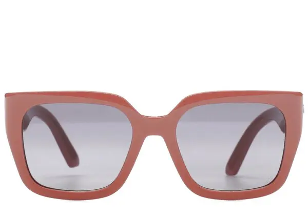 Dior Acetate Square Frame Sunglasses - Pink Pink Smoke (cd40127u/54/73b)