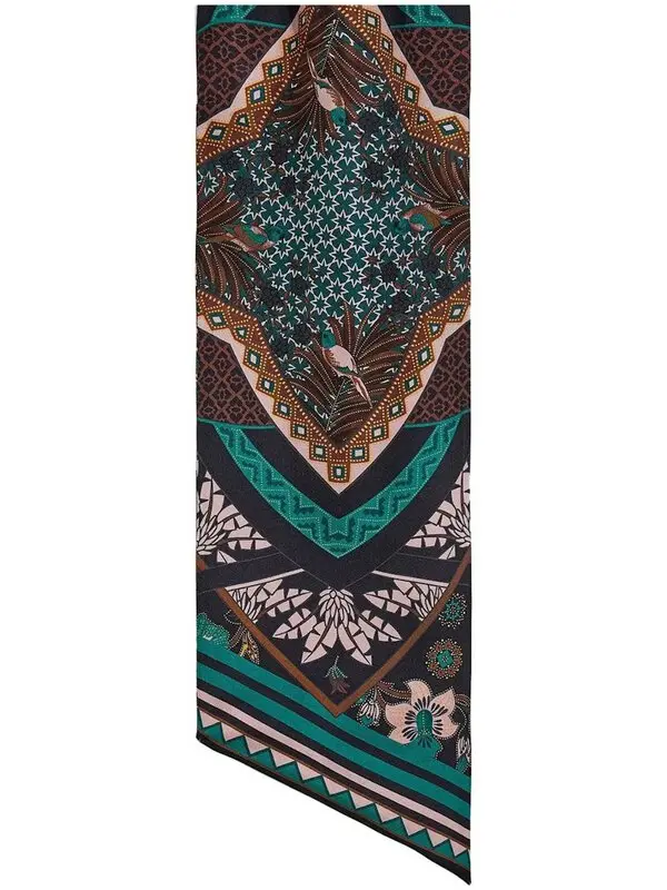 FERRAGAMO Ba Nodonirva Scarf - Black/green