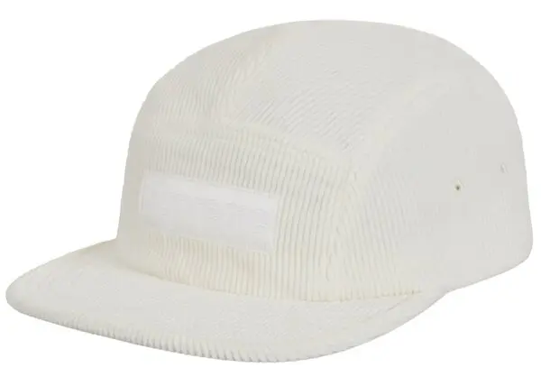 Supreme Corduroy Camp Cap - White