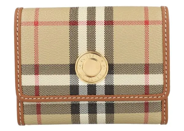 Burberry Lancaster Check Trifold Wallet - Archive Beige