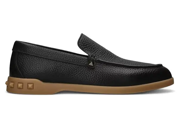 Valentino Garavani Stud-detail Leather Loafers - Black