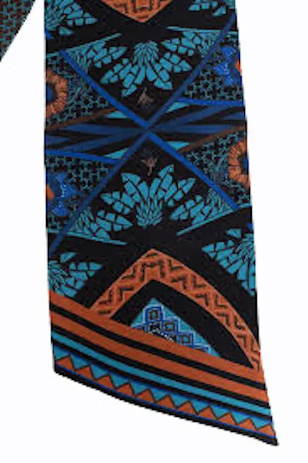 FERRAGAMO Ba Nodonirva Scarf - Black/blue