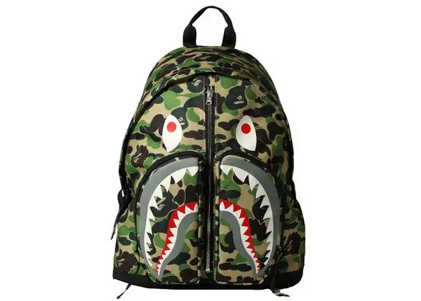 BAPE Abc Camo Shark Daypack - Green