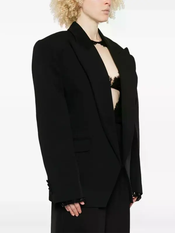NISSA Oversized Blazer With Shoulder Pads