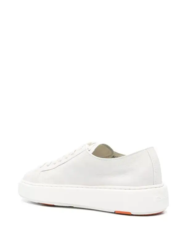 Santoni Leather Sneakers - White