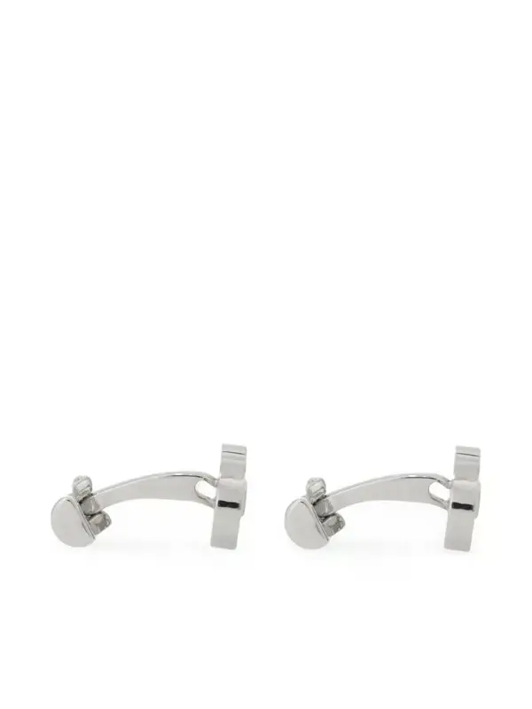 FERRAGAMO Double Gancini Cufflinks - Silver