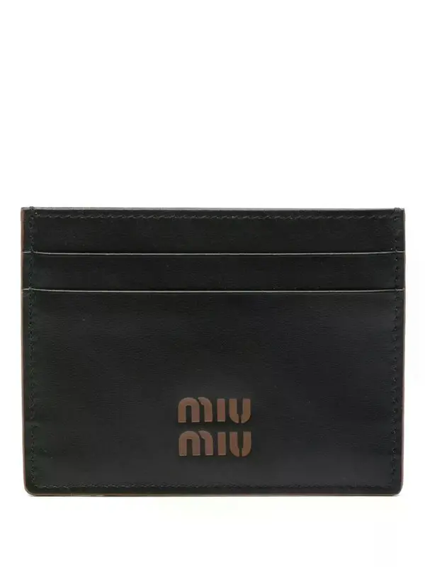Miu Miu Logo-debossed Cardholder - Black