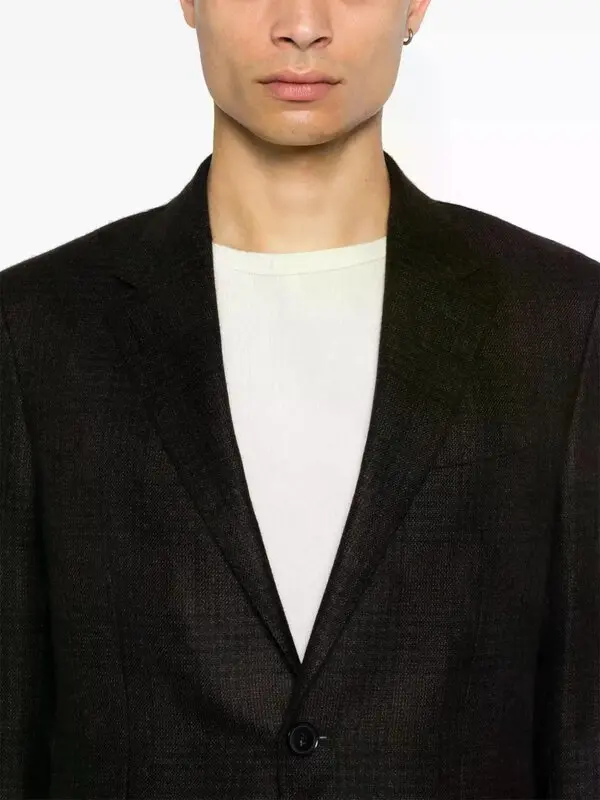 Zegna Checked Blazer - Brown