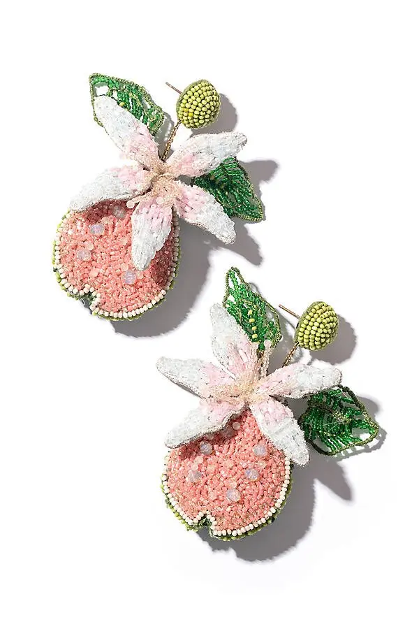 Deepa Gurnani Guava Drop Earrings - Pink