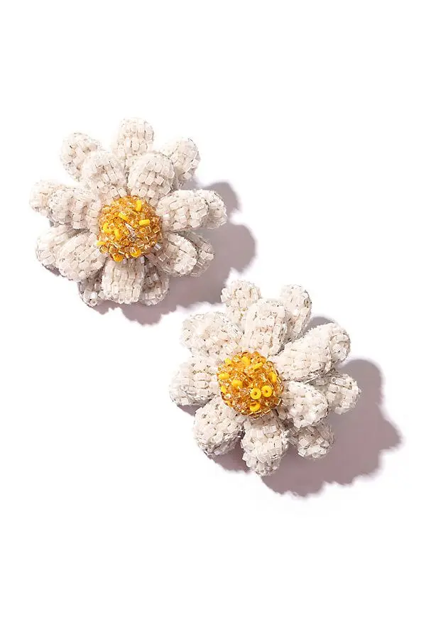 Deepa Gurnani Daisies Clip-on Earrings
