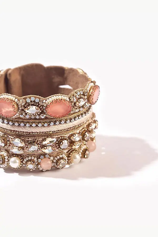 Deepa Gurnani Brixie Stone Bracelet - Peach