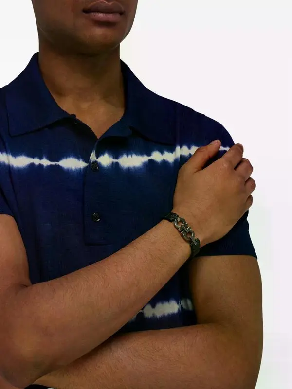 FERRAGAMO Double Gancini Calfskin Bracelet