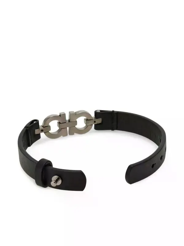 FERRAGAMO Double Gancini Calfskin Bracelet