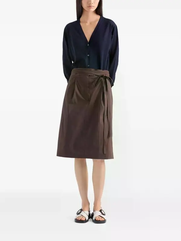 Prada Poplin Wrap Skirt