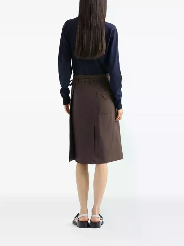 Prada Poplin Wrap Skirt