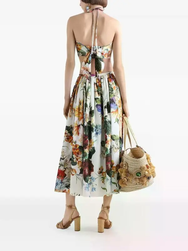 Dolce & Gabbana Midi Cotton Flared Skirt