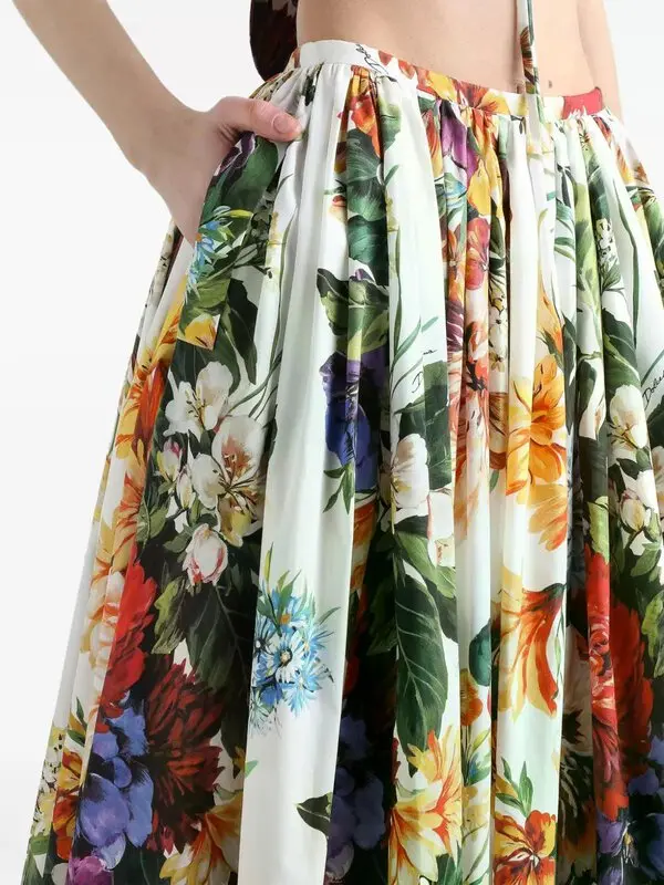 Dolce & Gabbana Midi Cotton Flared Skirt
