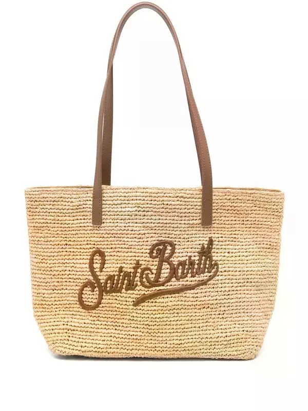MC2 SAINT BARTH Raffia Shoulder Bag - Neutrals