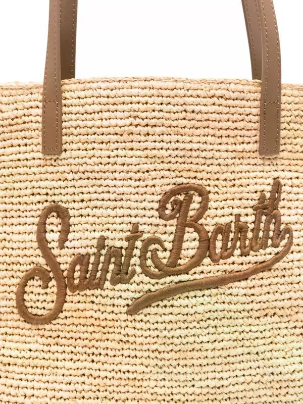 MC2 SAINT BARTH Raffia Shoulder Bag - Neutrals