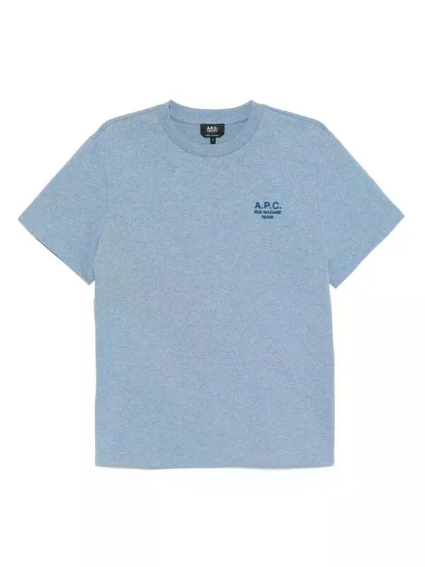 A.p.c. Logo-embroidered T-shirt - Blue