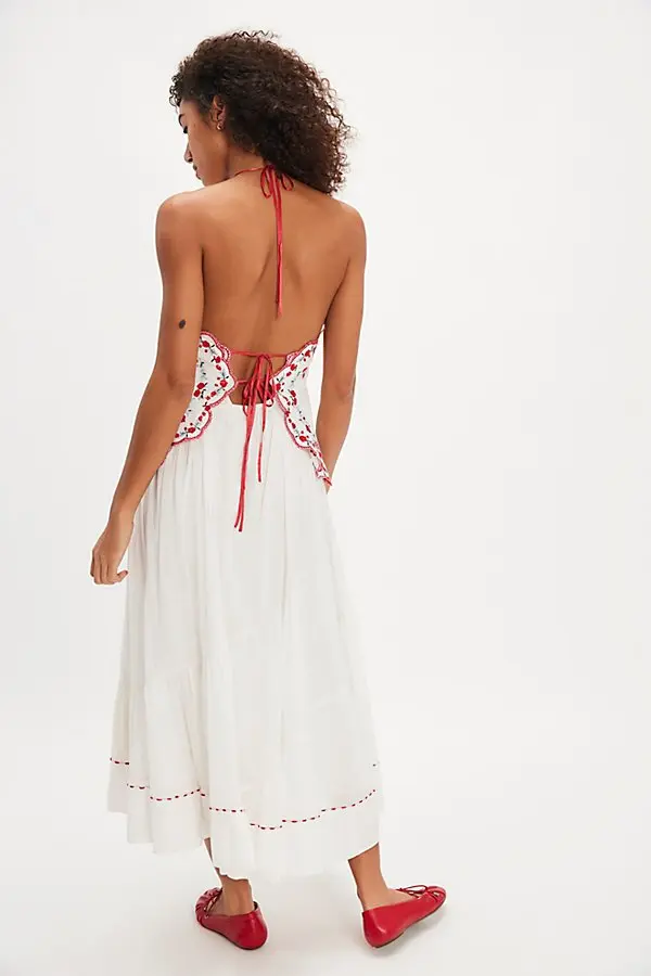 Free People Valenciana Midi Dress In Ivory Combo - 60% Off | Editorialist