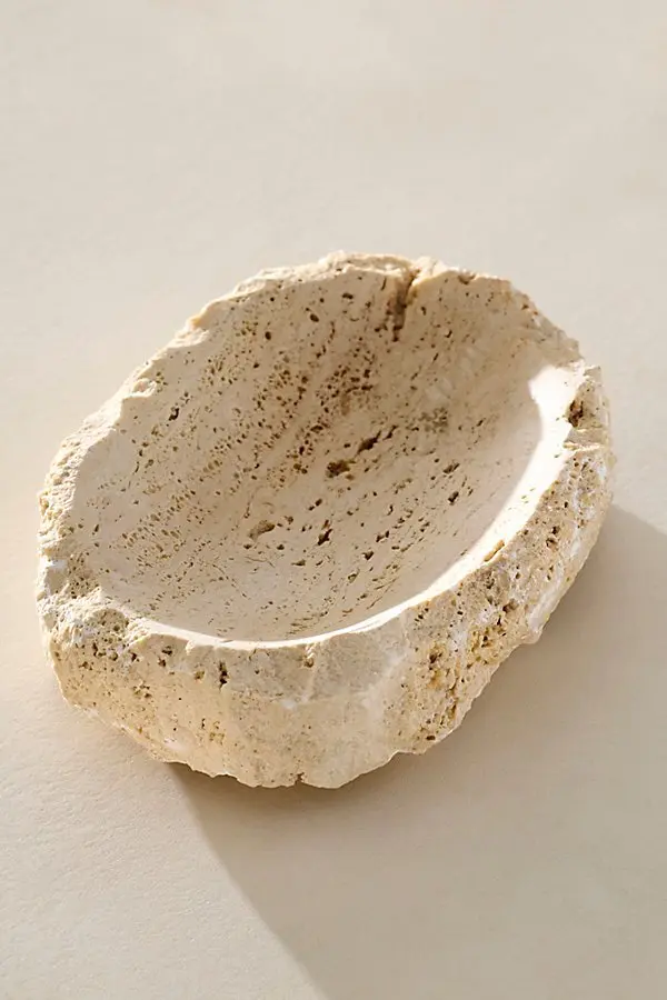 ATMA PREMA Indo Raw Travertine Dish