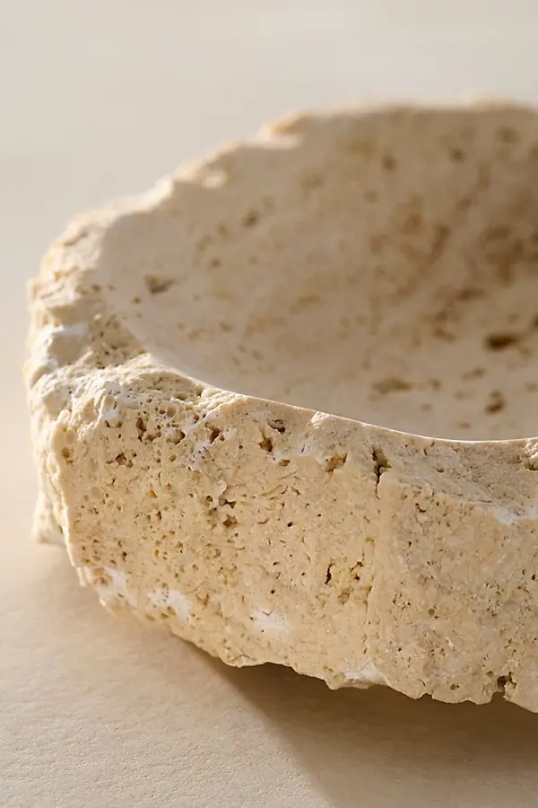 ATMA PREMA Indo Raw Travertine Dish