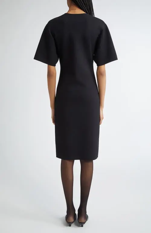 TOTEME Compact Jersey T-shirt Dress - Black